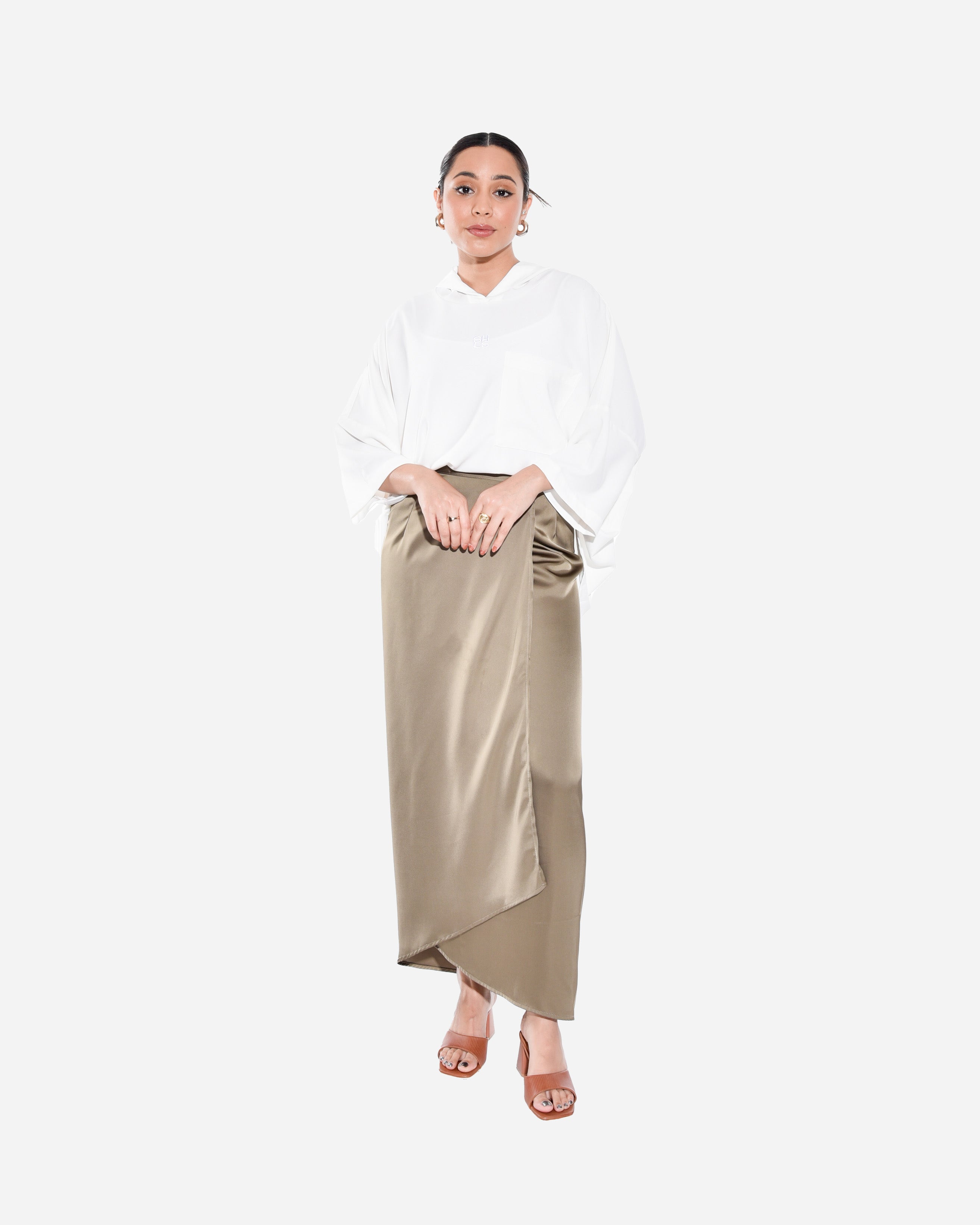 NAOMI SKIRT IN OLIVE – SHALS